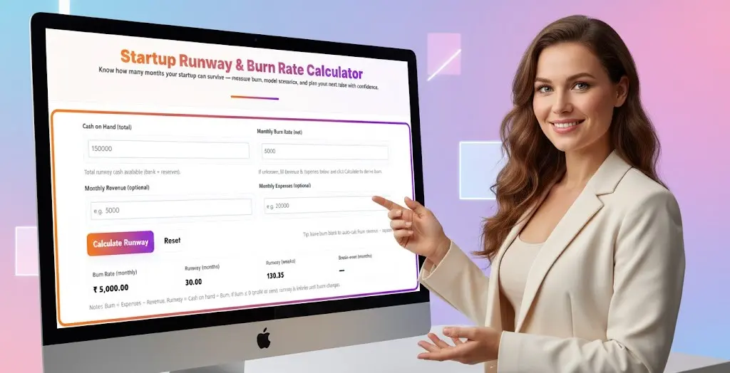 Startup Runway & Burn Rate Calculator - Calculate Cash Runway Free