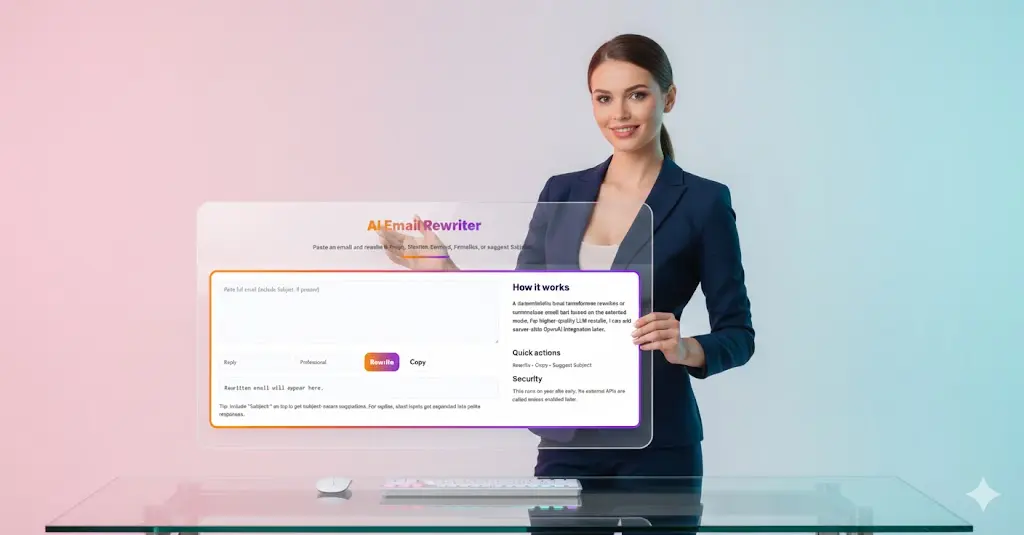 AI Email Rewriter – Rewrite Emails Instantly (Free Tool)